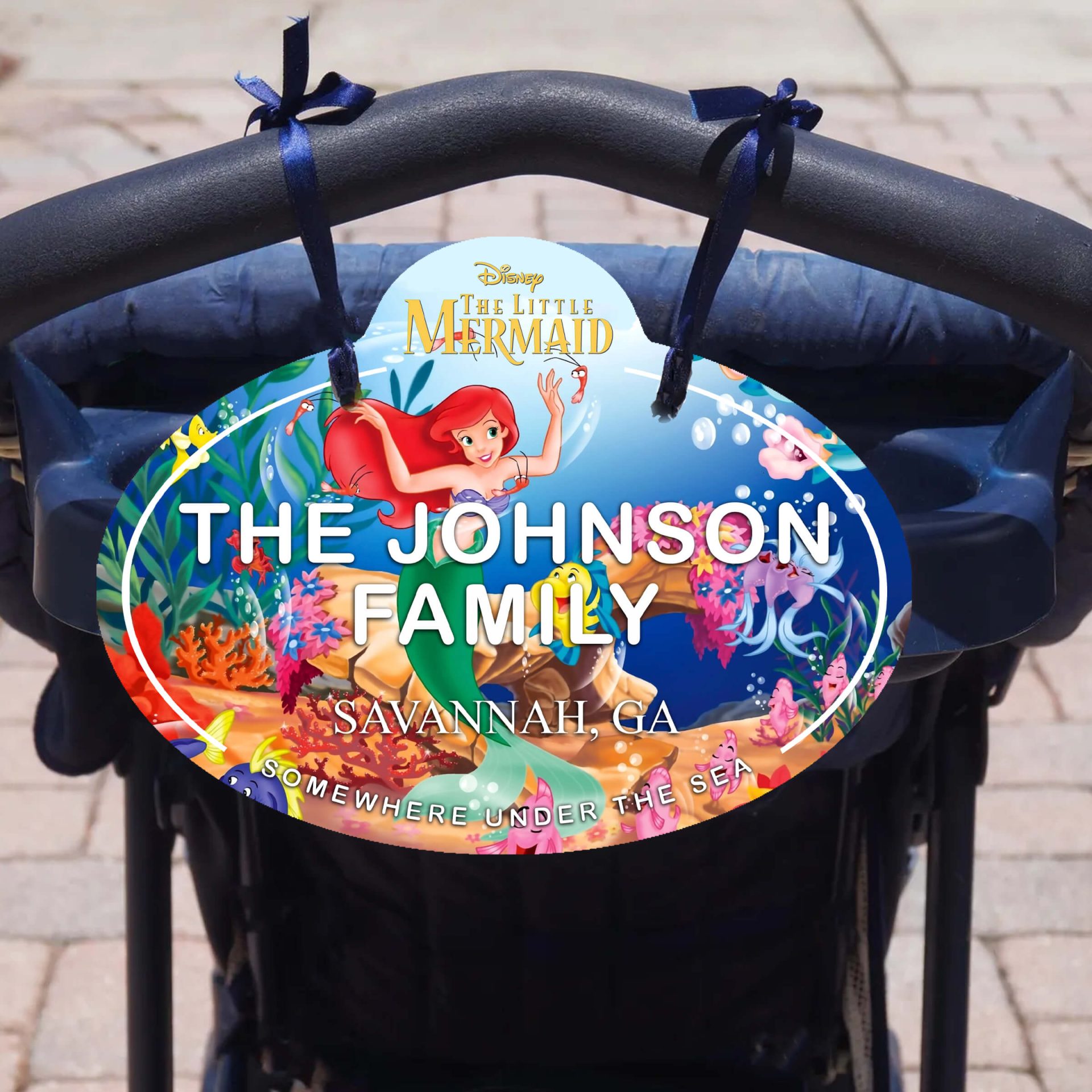 Custom The Little Mermaid Scooter - Stroller Name Tag - The Disney ...