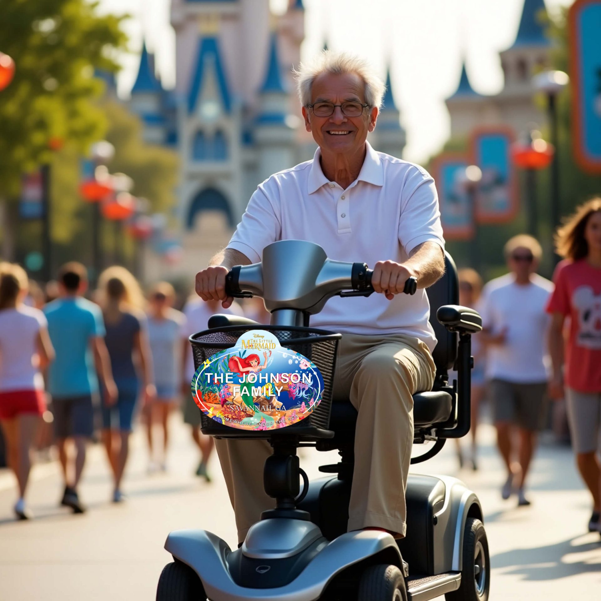 Custom The Little Mermaid Scooter - Stroller Name Tag - The Disney ...
