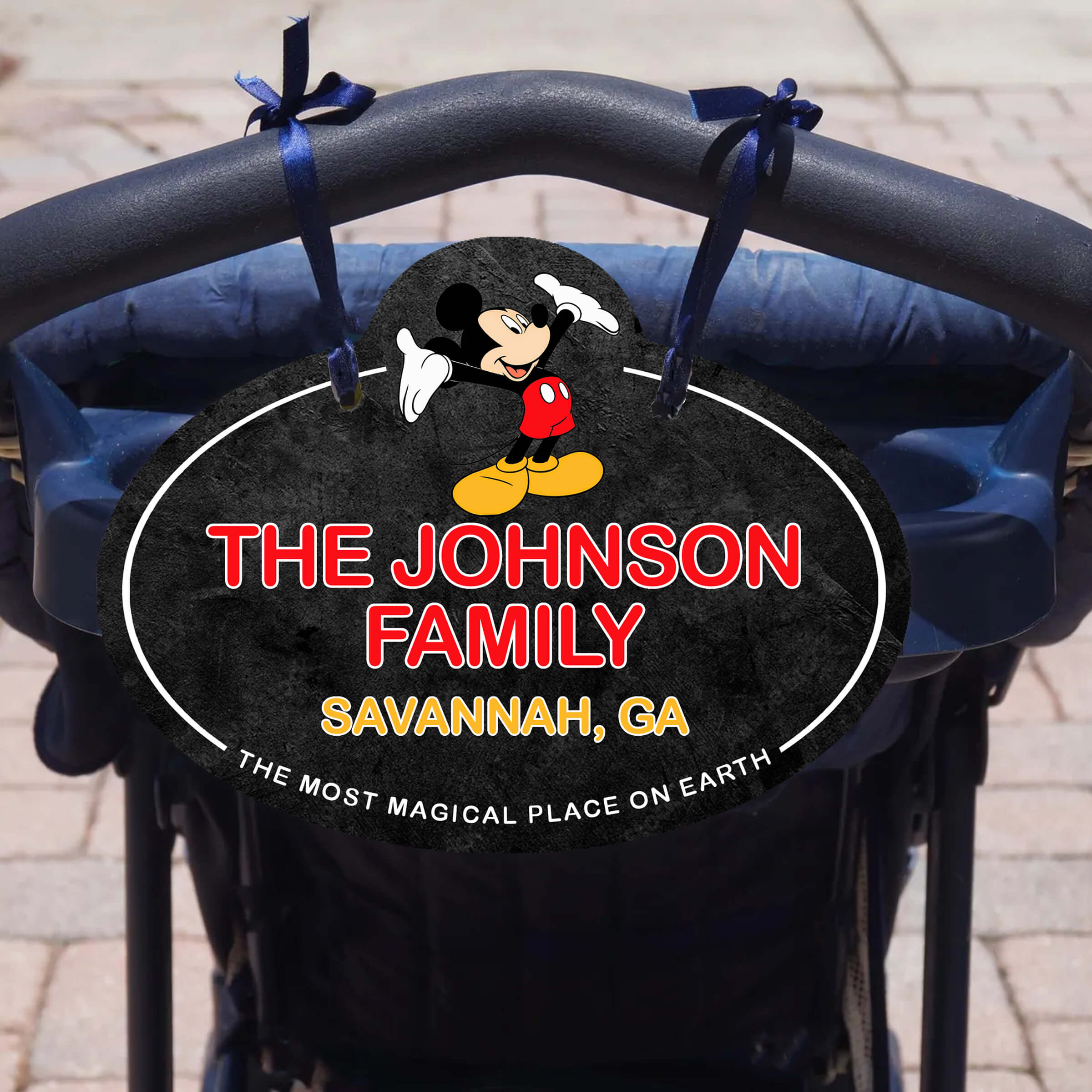 Custom Mickey Mouse Scooter - Stroller Name Tag - The Disney Nation™ Shop