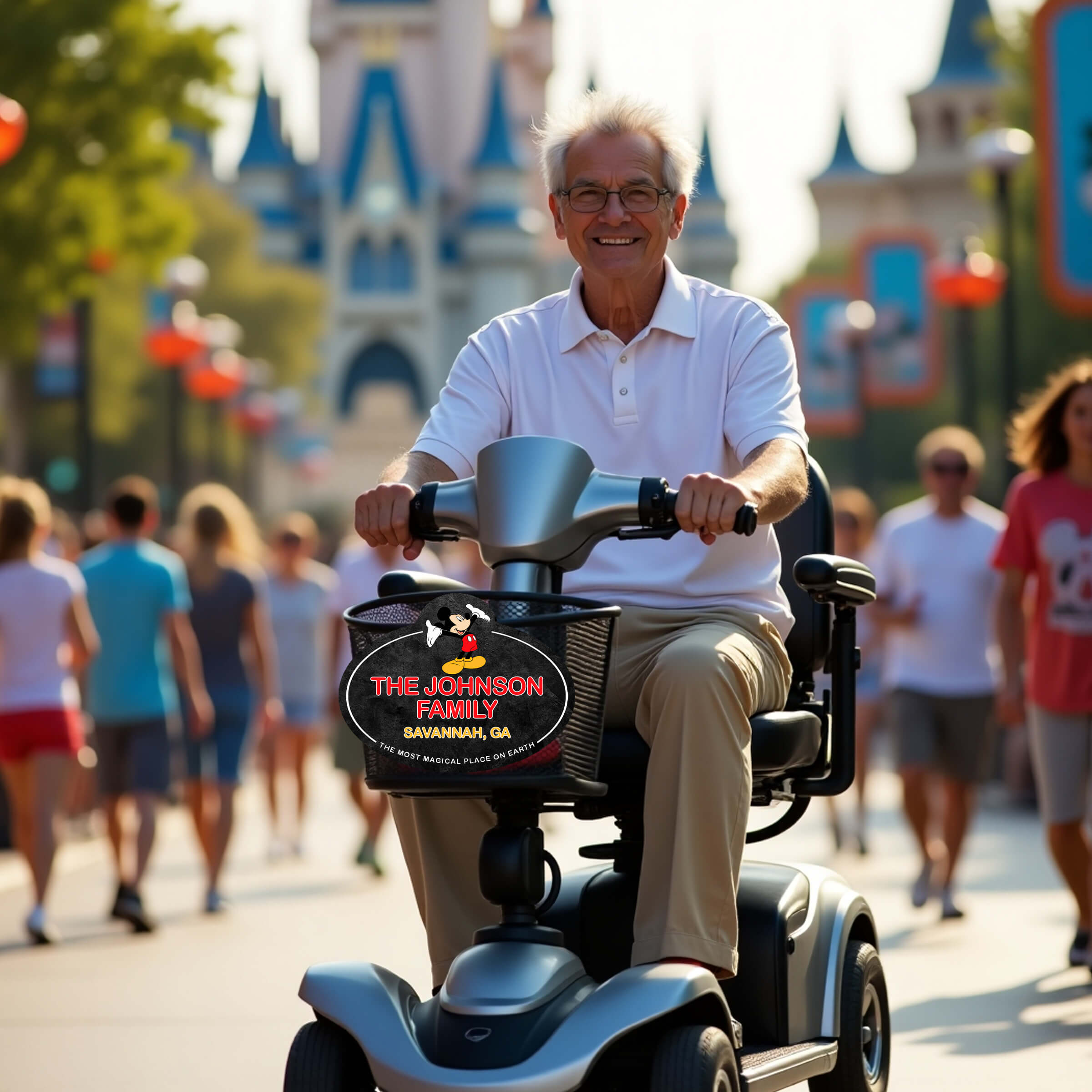 Custom Mickey Mouse Scooter - Stroller Name Tag - The Disney Nation™ Shop
